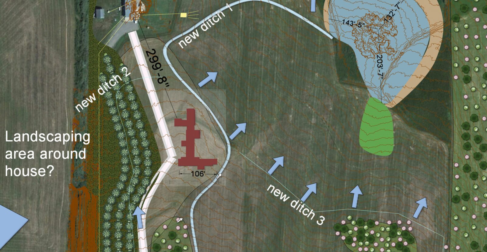 closeup with house - Good Earth Design